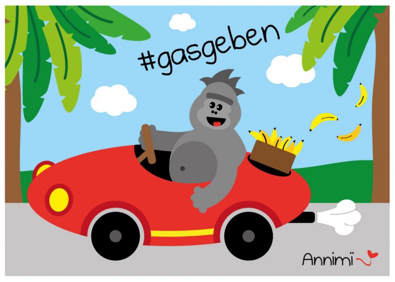 #52goodthings Nr. 41: Gasgeben – Illustrationschallenge von Annimi